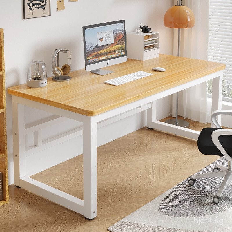 Solid Wood Desk Computer Desk Desktop Home Bedroom Gaming Office Desk ...