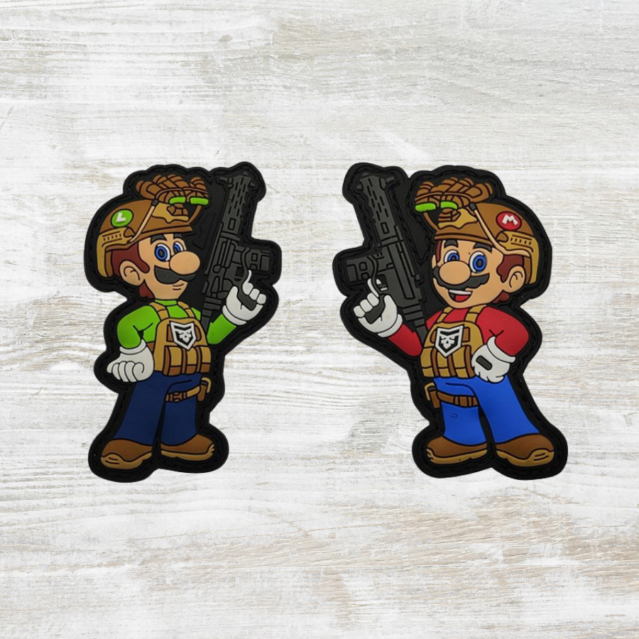 The Meniacc Mario & Luigi Tactical PVC Velcro Patch (Set) | Shopee ...