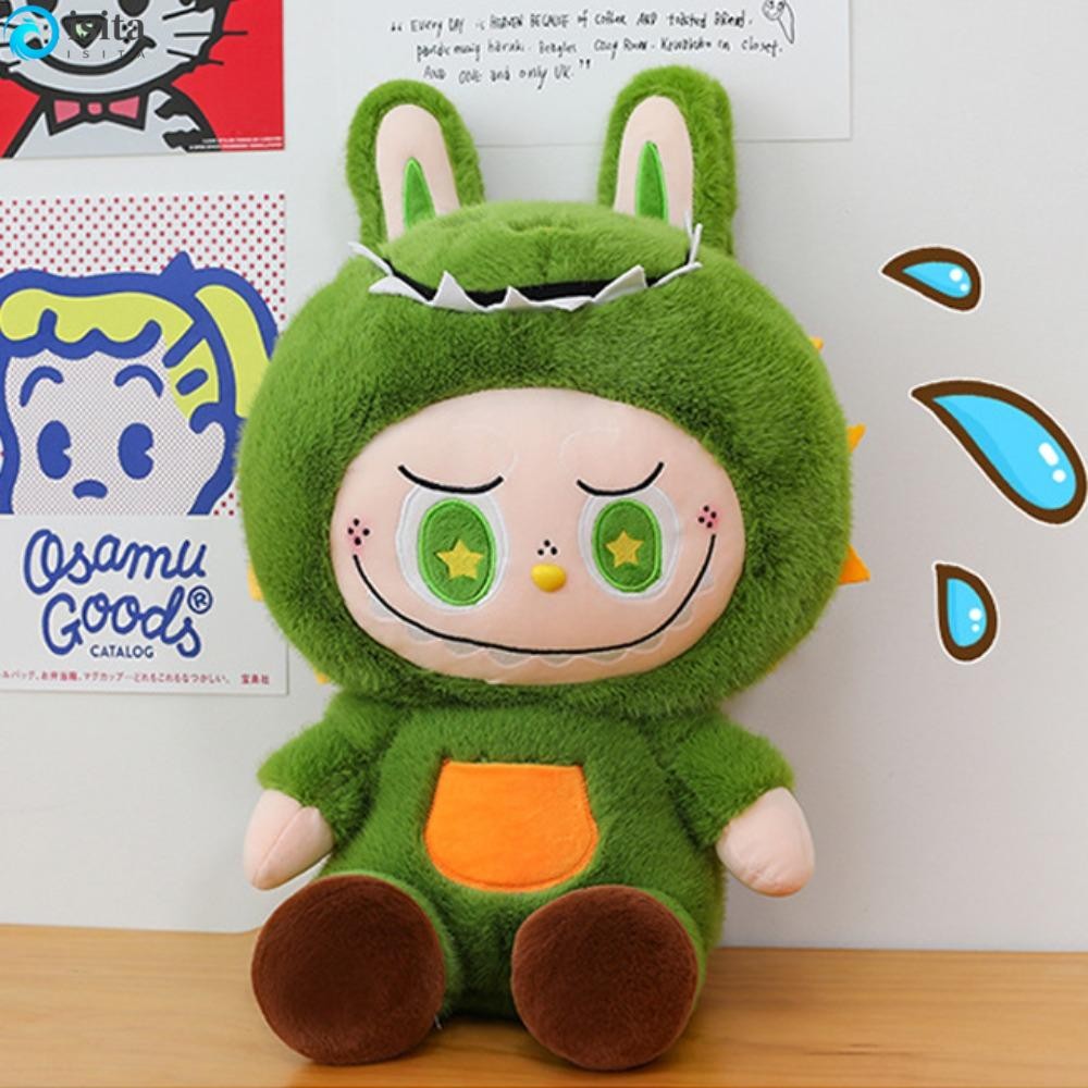 ISITA Labubu Plush Toy, Green Stuffed Rabbit Labubu Doll, Funny Cartoon ...