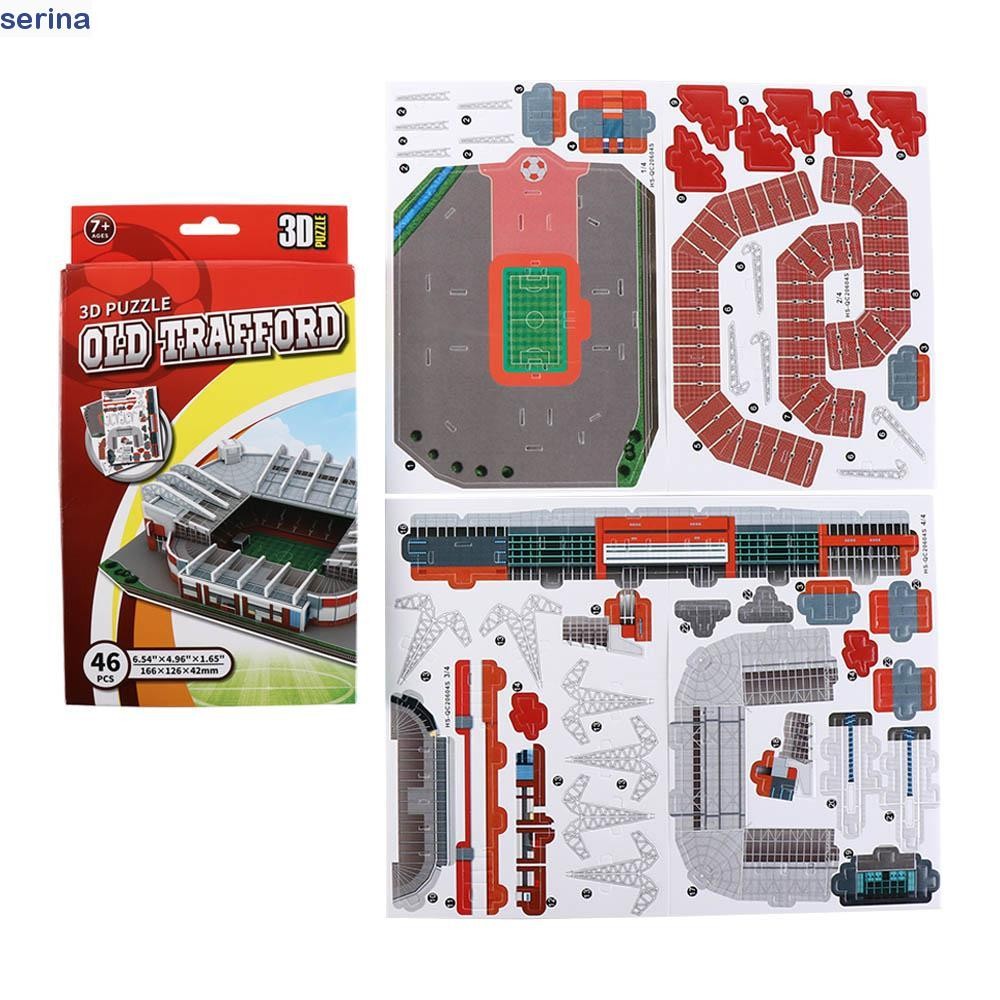 SERINA 3D Soccer Stadium Puzzle, Assemble Model Miniature Football ...