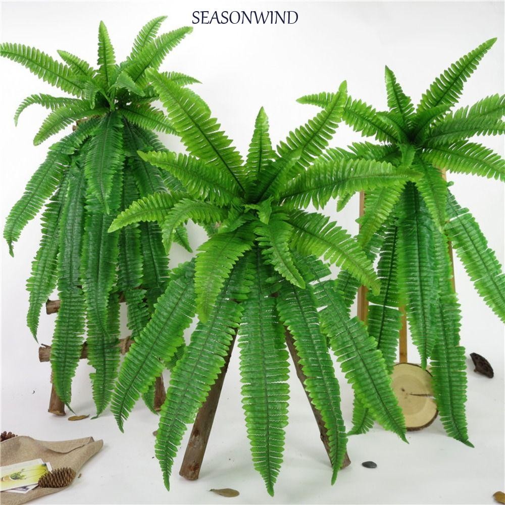 SEASONWIND Ferns, Plastic Large Persian Leaf, Simple Rattan Wall ...