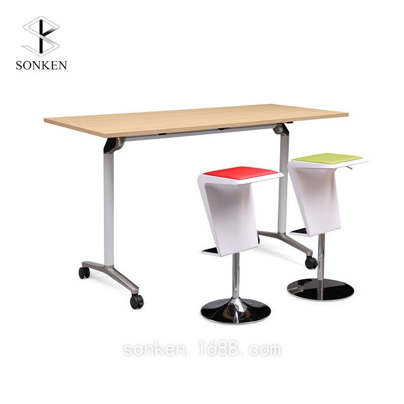 New Mobile Folding Bar Table Long Bar Counter Aluminum Alloy Rotating ...