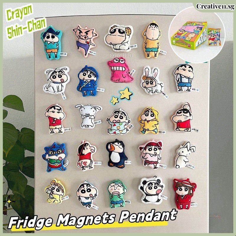 Crayon Shin-chan Anime Fridge Magnet Sticker Blind Bag Creative Plush ...