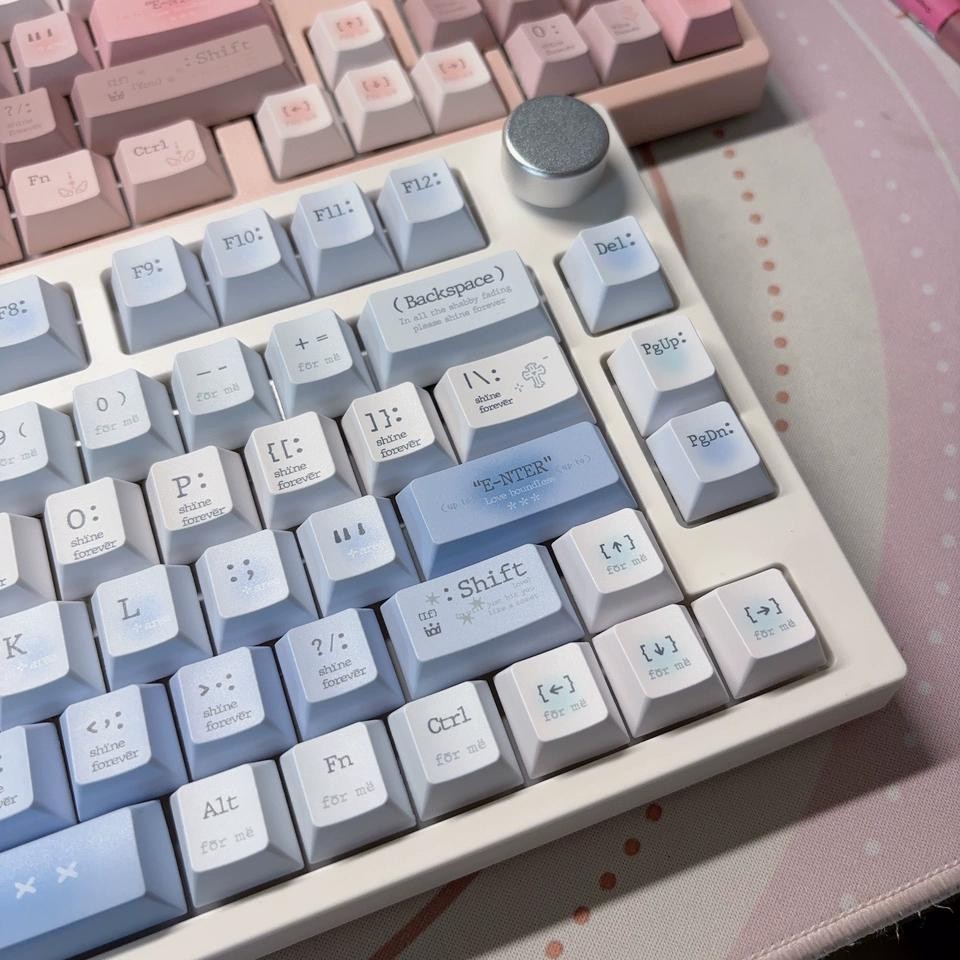 Gradient Blue Keycap 120 Keys Cherry/MOA Profile PBT Dye Sublimation ...
