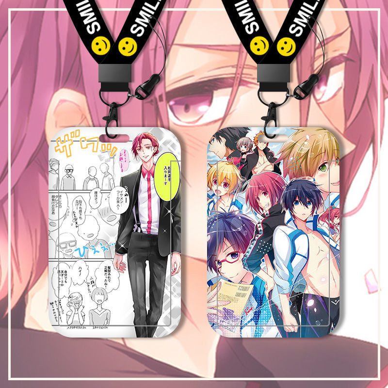 Free Rin Matsuoka DIY Student Card Set Campus Card Bus Card Holder ...