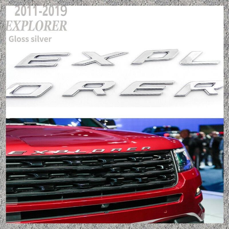 Explorer Car Emblem Front Hood Emblem 3D Letters Explorer Sticker Fit ...