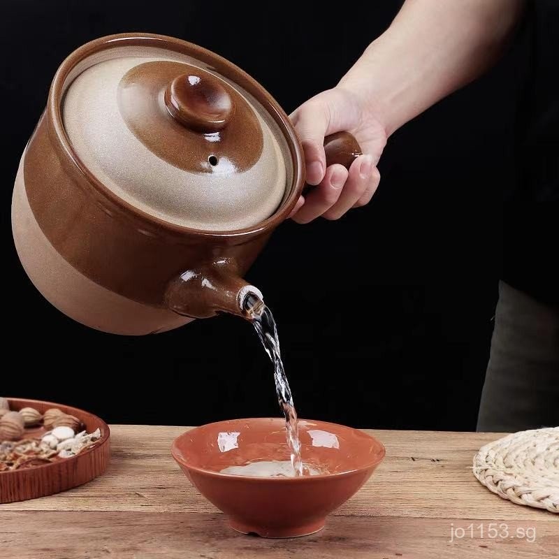Full Flame Boiling Medicine Pot Earthenware Traditional Earth-Based ...