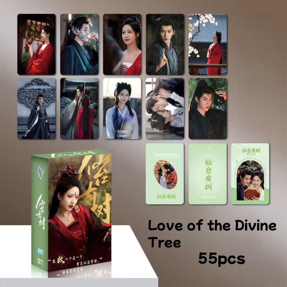 50-55pcs Chinese Drama Love of the Divine Tree Hologram Lomo cards Actor Deng Wei Xiang Hanzhi ...