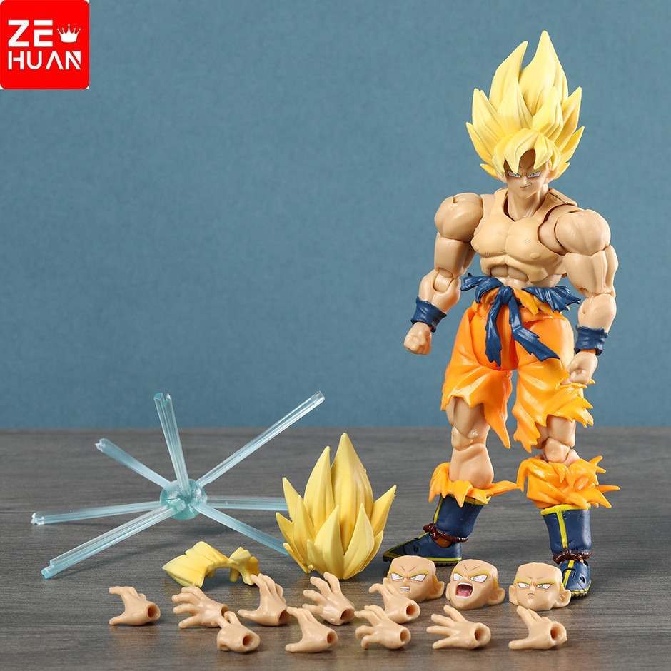 SHF Dragon Ball Z Super Saiyan Son Goku PVC Action Figure Model Toy ...