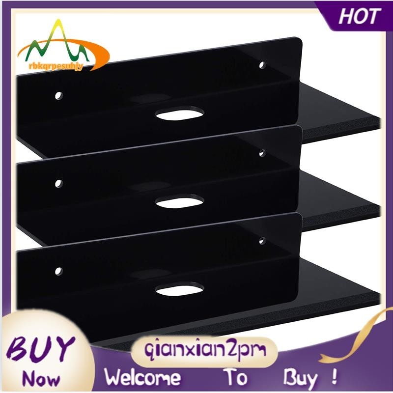 【rbkqrpesuhjy】Acrylic Floating Wall Shelves Set of 3, Damage-Free ...