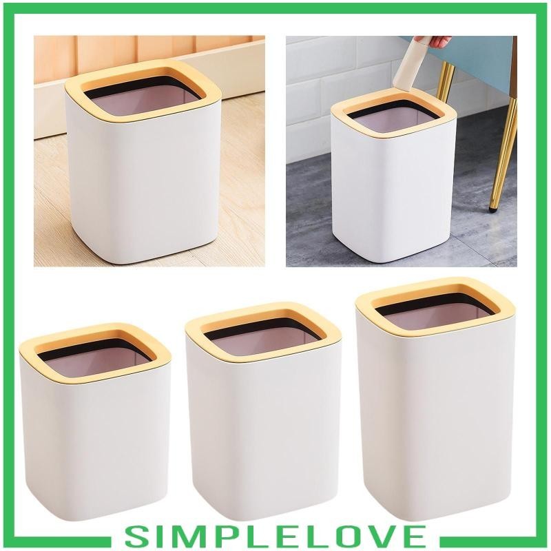 [Simple] Trash Can Waste Bin Trash Bin Easy to Clean Rubbish Bin Waste ...