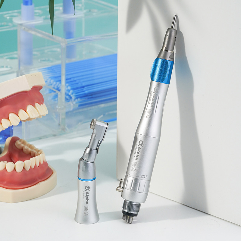 Dental Low Speed Handpiece Latch/Push Button Contra Angle 2 Holes/4 ...