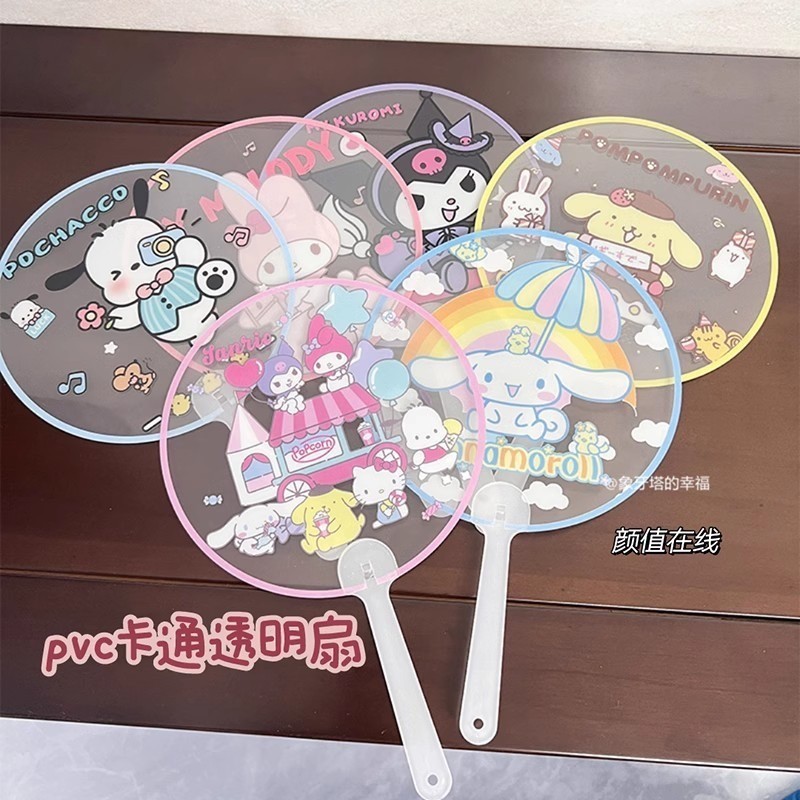 Summer Creative Cute Handheld Fan Cartoon Melody Kuromi Mini Hand Fan ...