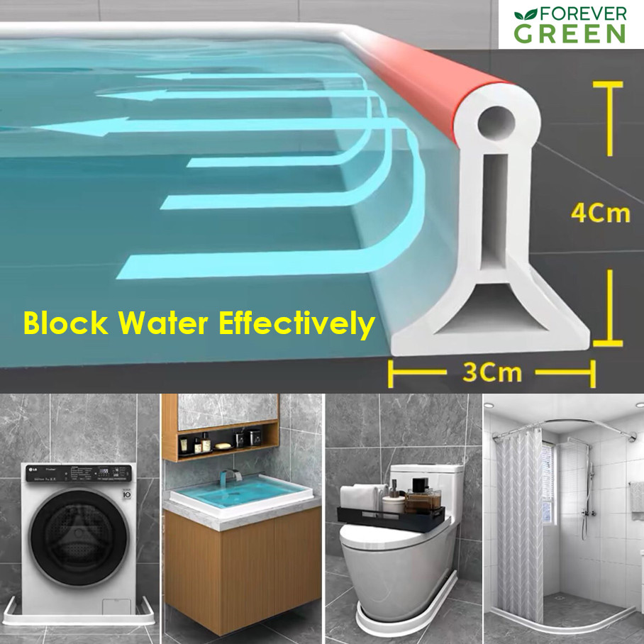 Water blocking strip heightened toilet Bathroom retain barrier dry wet ...