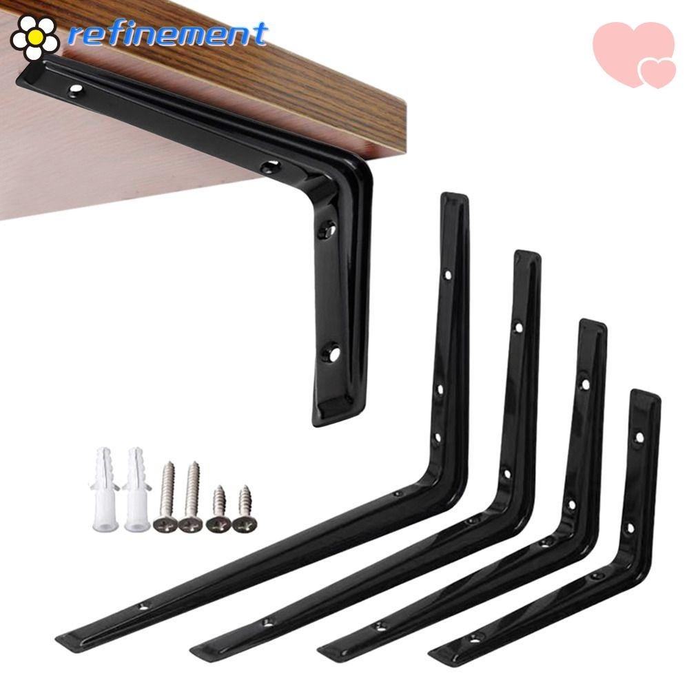 REFINEMENT Bench Table Shelf Bracket, Metal Heavy Duty Wall Mounted ...