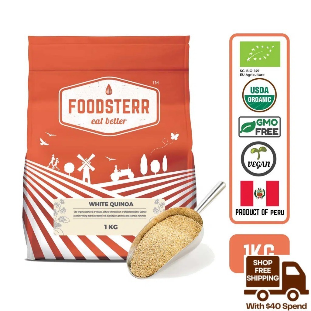 Foodsterr Organic Peruvian White Quinoa 1kg | Shopee Singapore