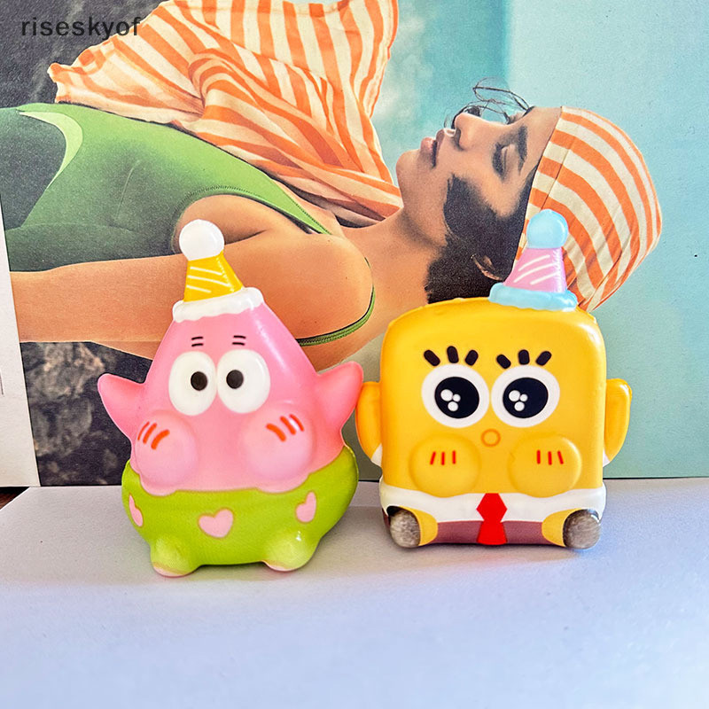 riseskyof SpongeBob Patrick Star Stress Relief Squishy Anime Cartoon ...