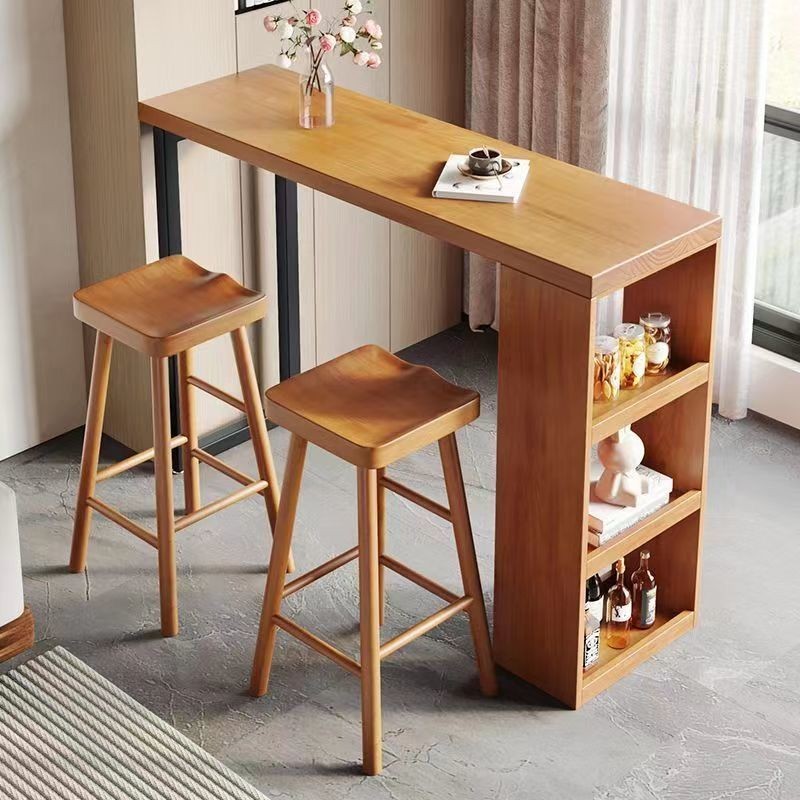 Solid wood bar table bar home partition balcony small bar against the ...