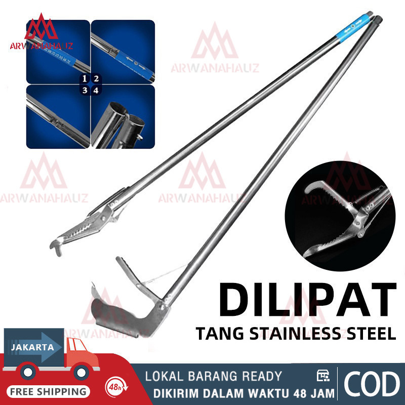 120/150cm Stainless Snake Clamp/Snake Catcher Stick/Garbage Clamp ...
