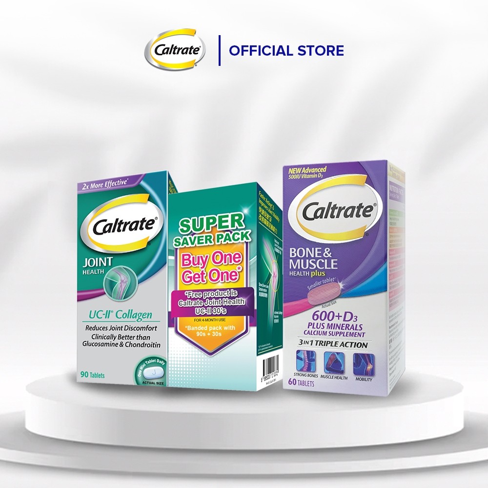CALTRATE Joint Health UC-II Collagen Supplement, 90s+30s + Bone ...