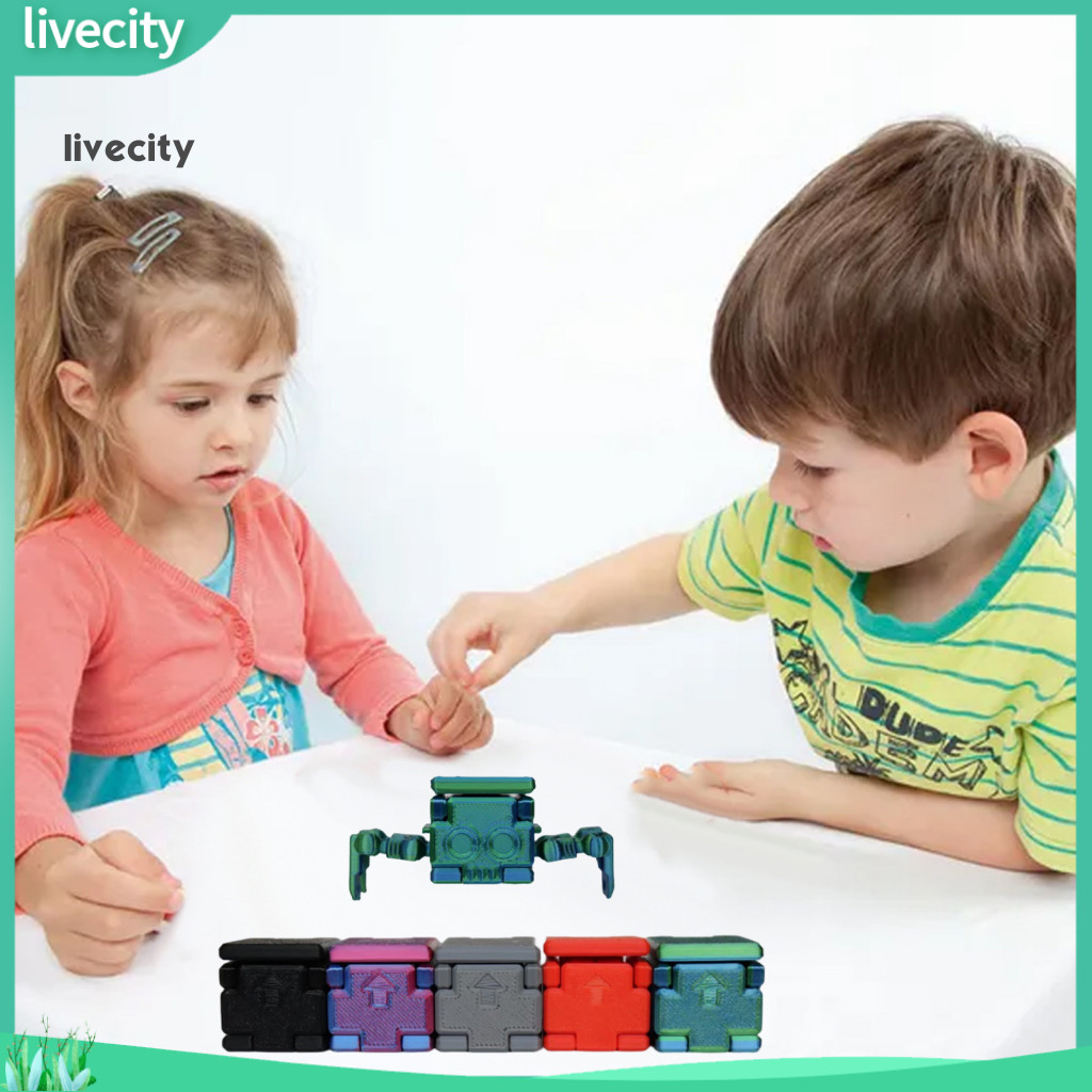 livecity| Transforming Spider Cube Toy Desktop Robot Spider Ornament 3d ...