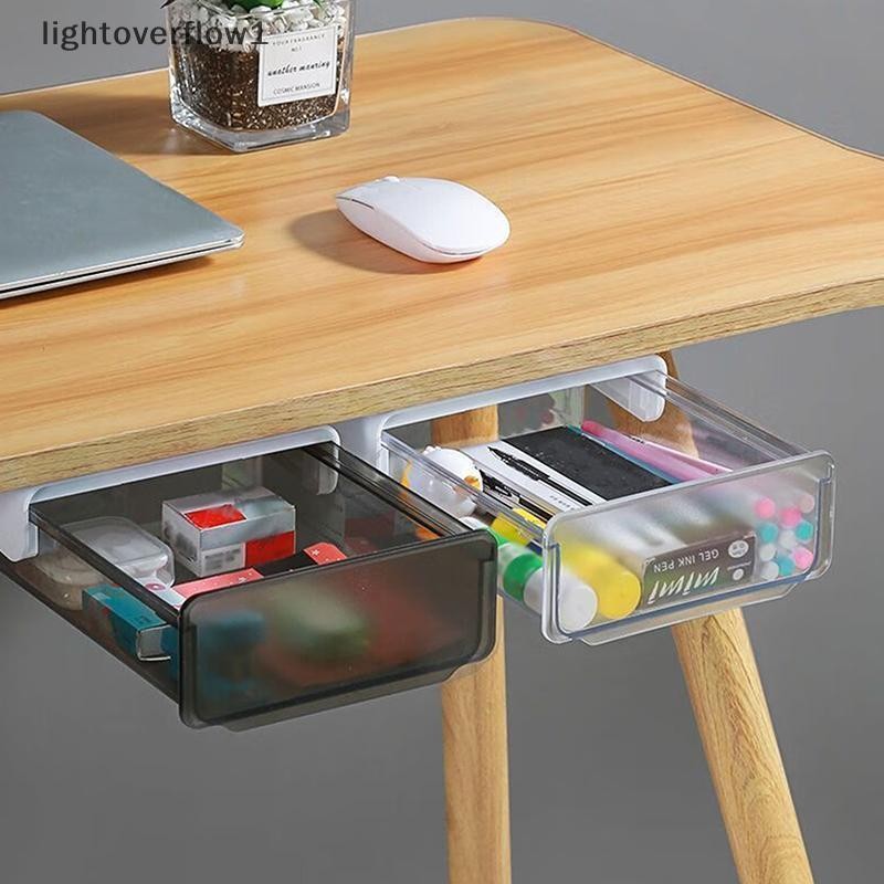 [Lightoverflow] Invisible Under Desk Drawer Storage Box Office Storage ...