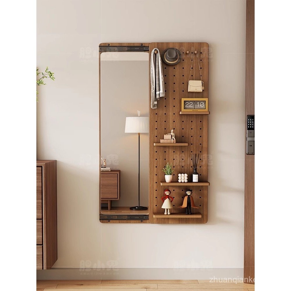 Invisible Dressing Mirror Solid Wood Sliding Mirror Closed Hidden Wall ...