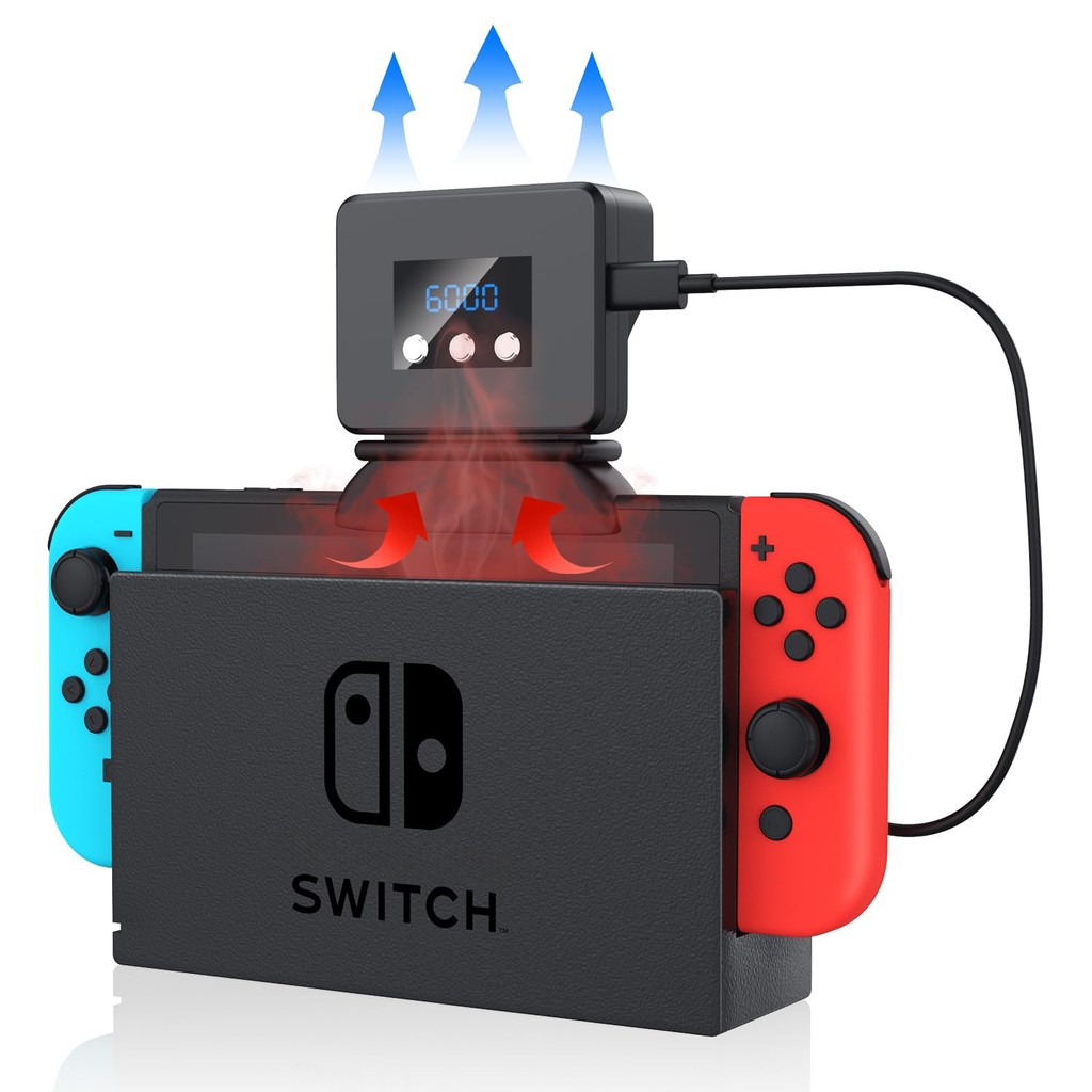 [2024 Upgraded Version] Switch Compatible Cooling Fan High Power ...