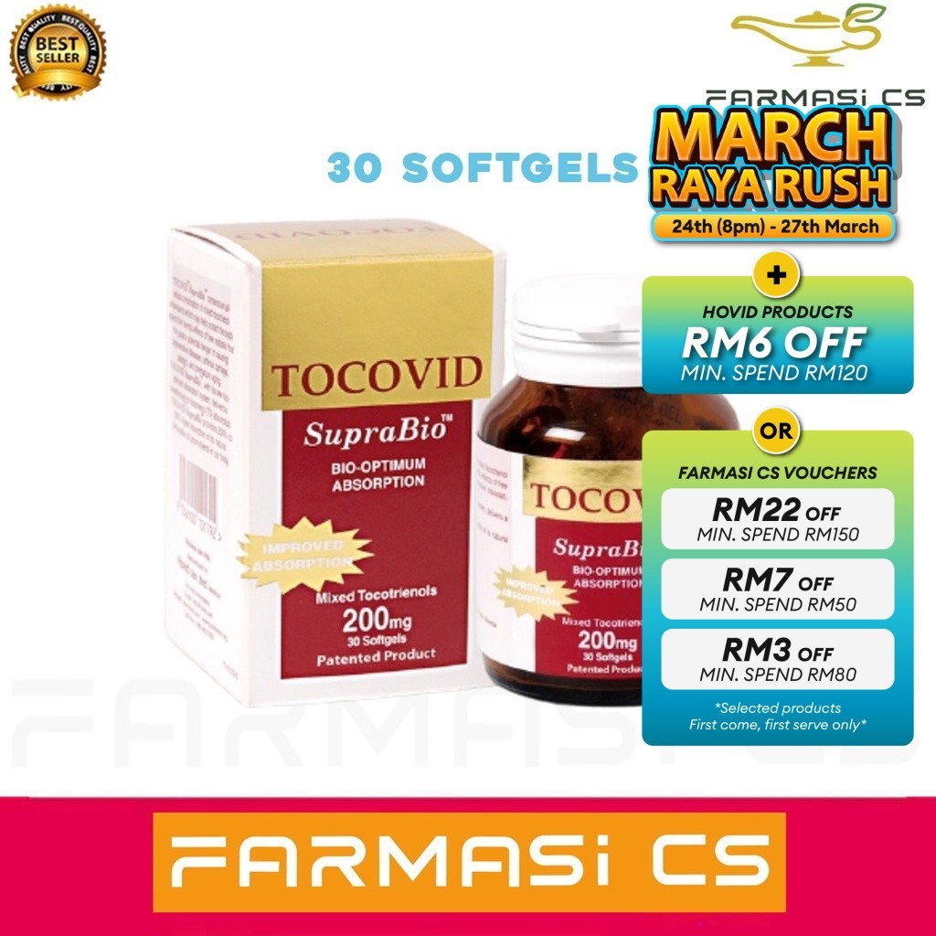 HOVID Tocovid Suprabio 200mg 30 softgels EXP:03/2027 [ Farmasi CS ...