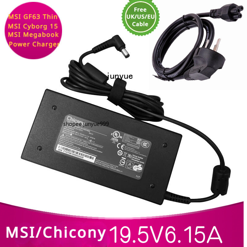 CHICONY 19.5V 6.15A/20V 6A 120W AC Power Charger Adapter(tip size:4.5mm ...