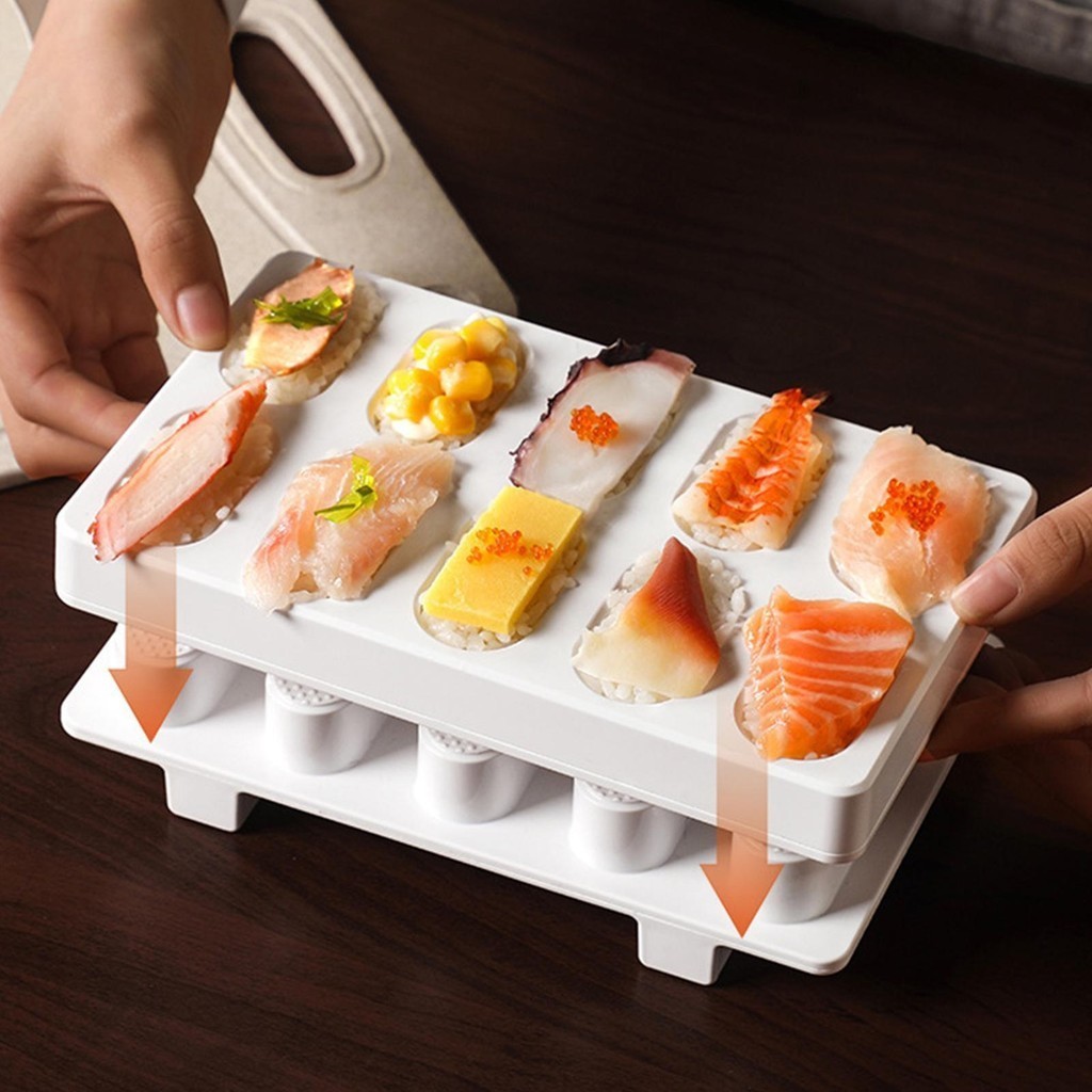 Sushi Rice Mold Rectangular Musubi Maker Press 10 In 1 Mini Japanese ...