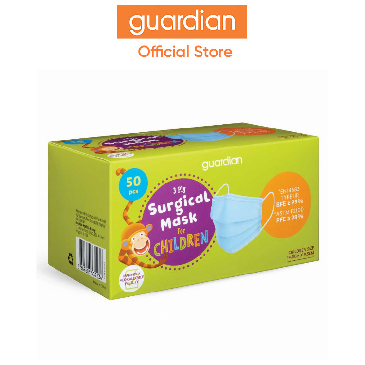 Guardian 3 Ply Surgical Face Mask for Children 50s Pack | Shopee Singapore