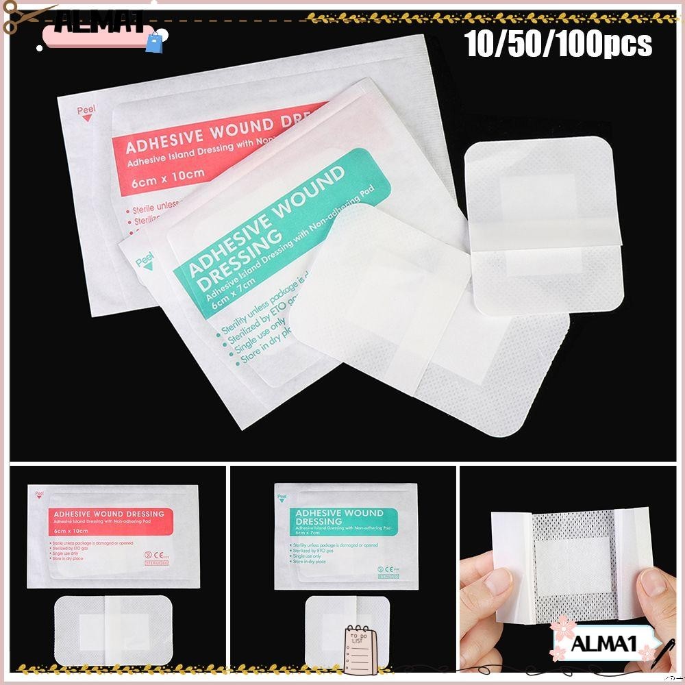 LMA 10/50/100Pcs 6x7cm/6x10cm first aid kit dressing breathable self ...