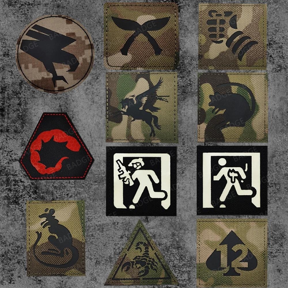 Safety Exit Ace Of Spade 12 Reflective velcro Patch Scorpion Fist ...