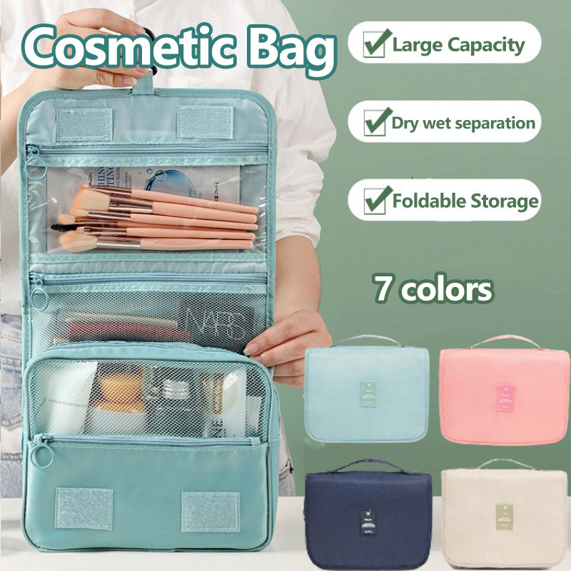 7 Colors Cosmetic Bag Hanging Toiletries Bag Waterproof Travel Hanging ...