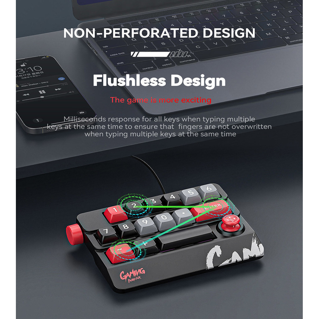 JOMAA Portable Joystick Mechanical Keyboard Full Hot Swappable Key USB ...