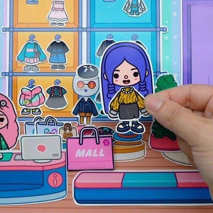 Doll Clothing Store With Paper Making toca boca book toca life world ...
