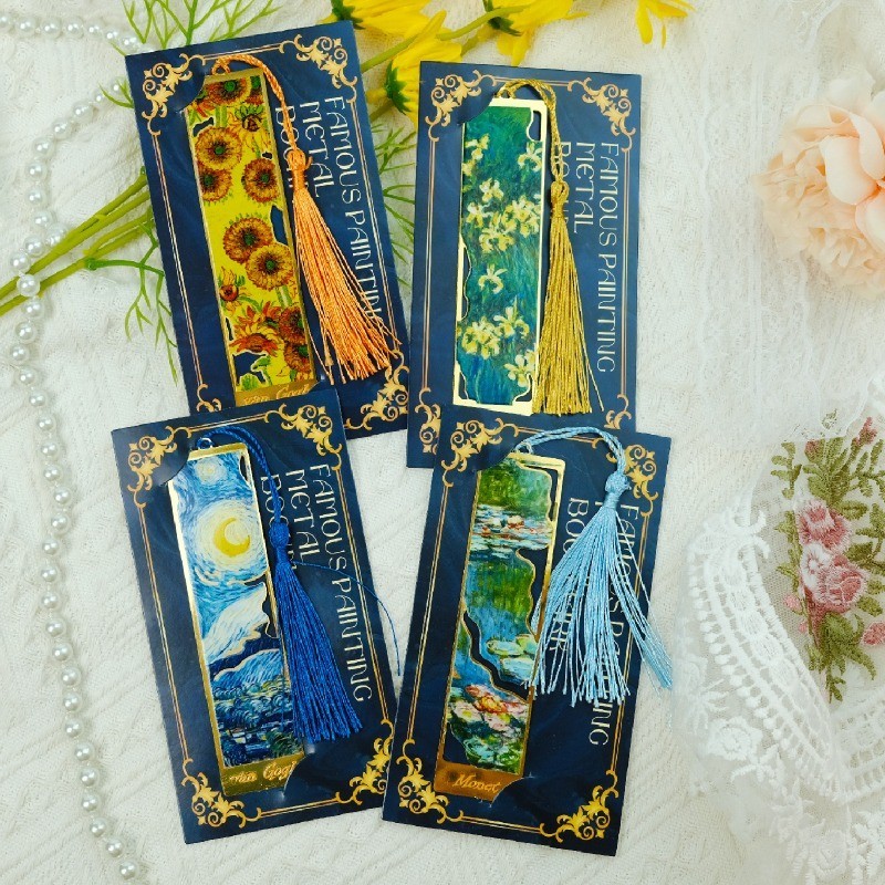 Metal Bookmarks Kids Cute Bookmarks Painting Theme Bookmarks Sayings ...