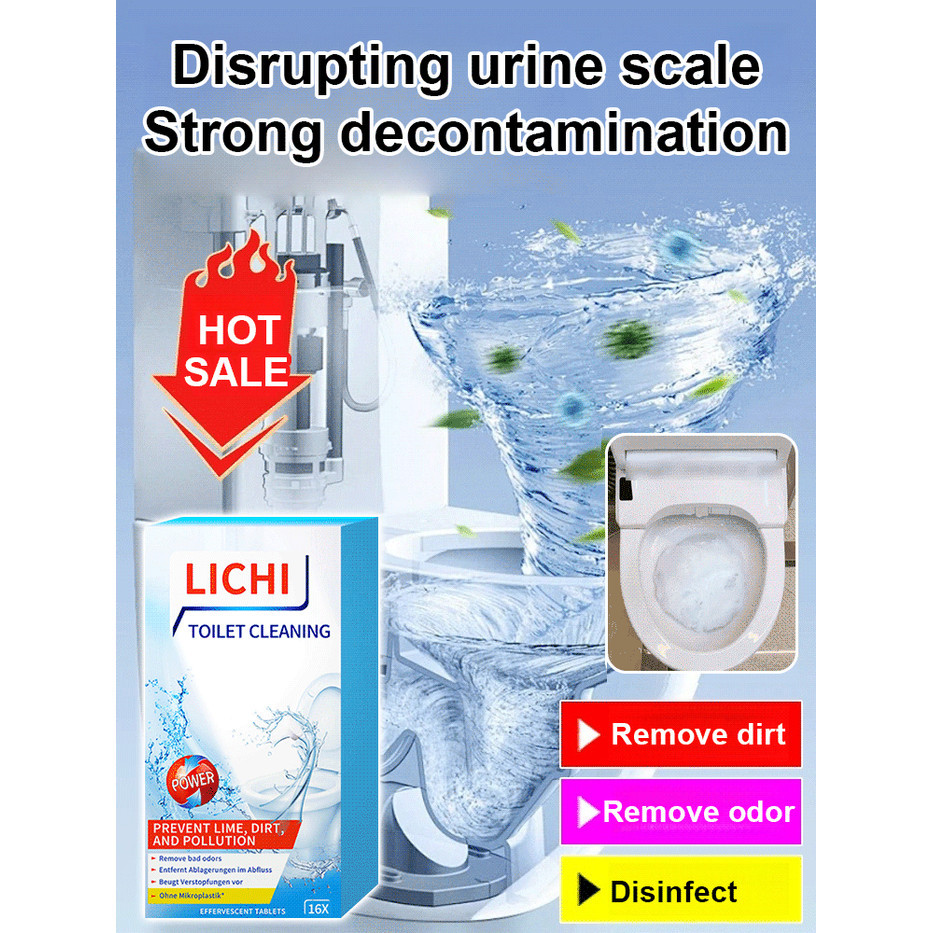 Toilet Cleaning Effervescent Tablets German Strong Decontamination and ...