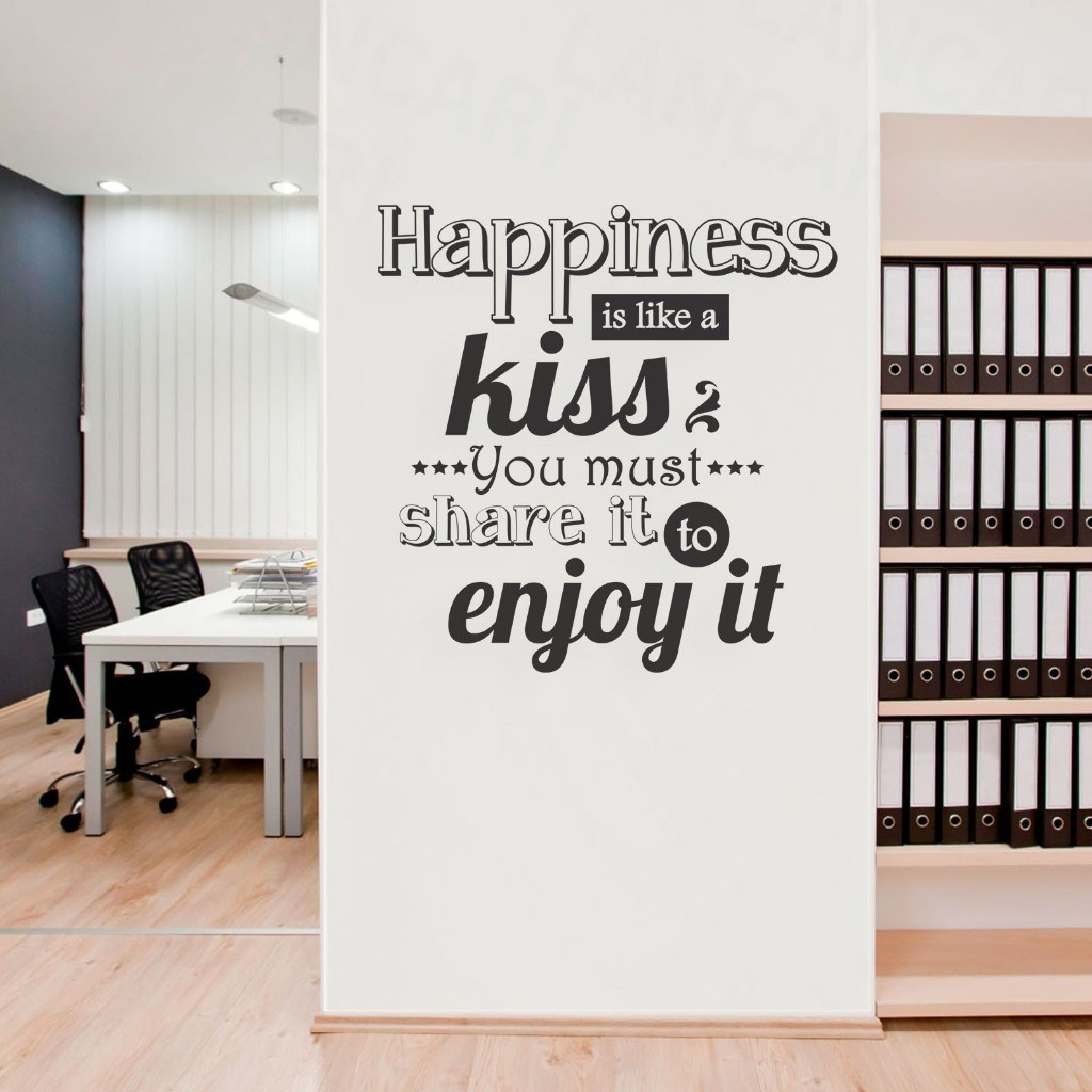 Office stickers sticker Cutting Happiness sticker office Wall Glass ...
