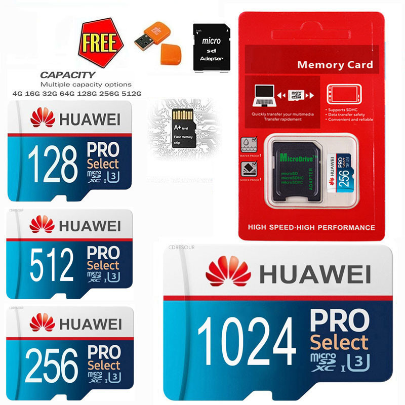 blue Huawei Memory Card PRO Plus Micro SD/tf Card 64gb 128GB 256GB ...