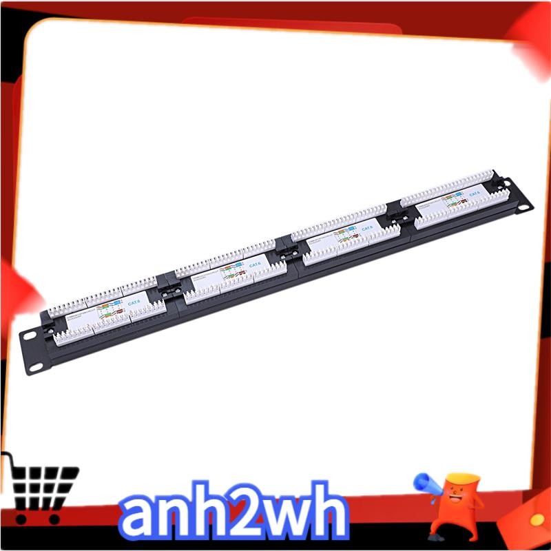 UTP 24 Port Rj45 Patch Panel Rack Cable Wall Mounted Bracket Connector ...