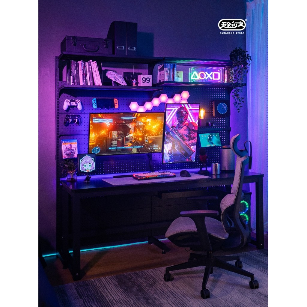 Hardware Girl Game tables Electric Height Adjustable Desk Pegboard ...