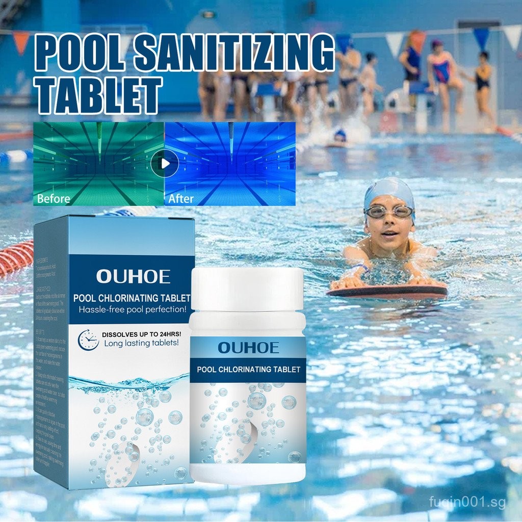 OUHOE Swimming Pool Chlorine Tablets Water Quality Cleaner Stain ...