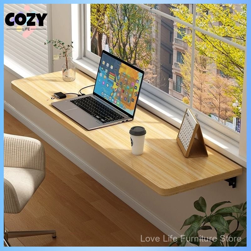 Foldable desk computer desk home small balcony tea bar table wall ...