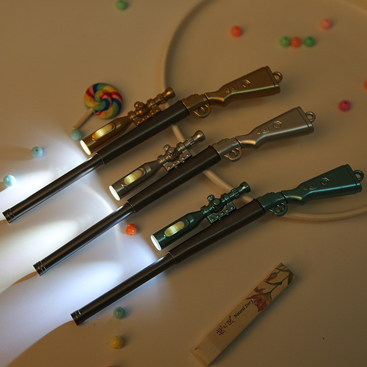Creative Lighted Sniper Rifle Gel Pen Cute Rifle Shape Student Pen ...
