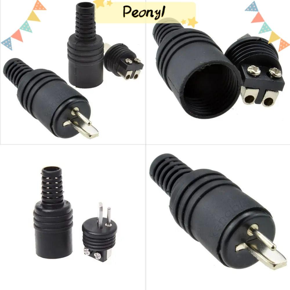PDONY 2 Pin Black DIN Plug, Docking Plug Hifi Loudspeaker Speaker and ...