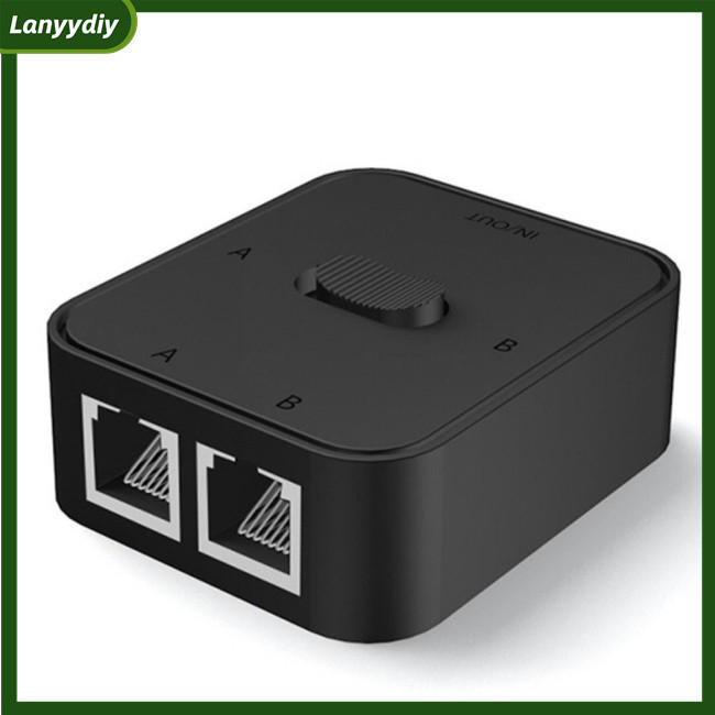 NEW 2 Port Rj45 Cat6 Lan Hub Network Switch Box Selector 2 In 1 Out 1 ...