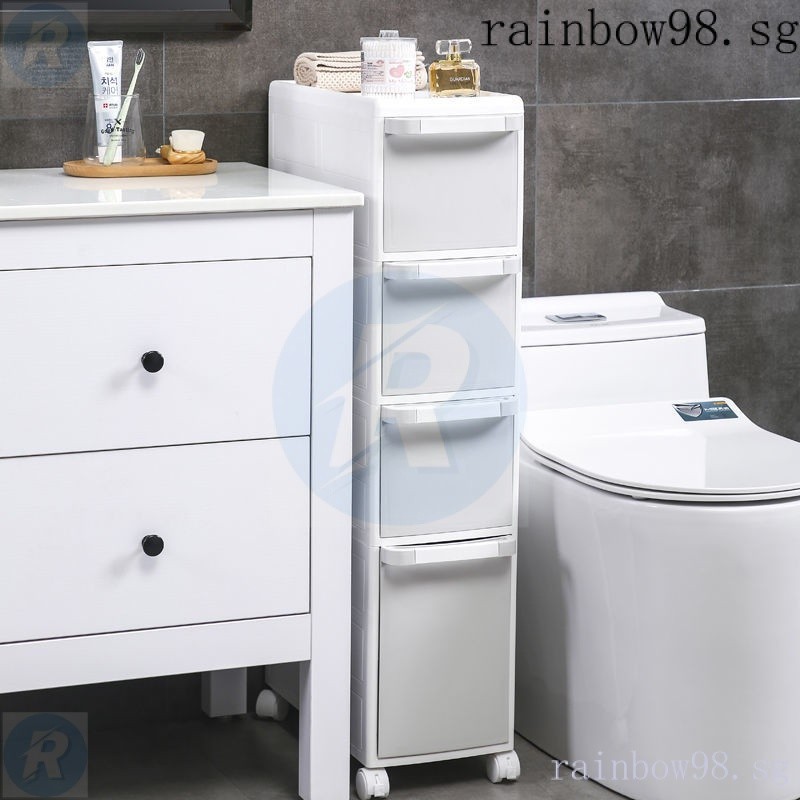 22CM bathroom seam shelf plastic drawer storage cabinet toilet edge ...