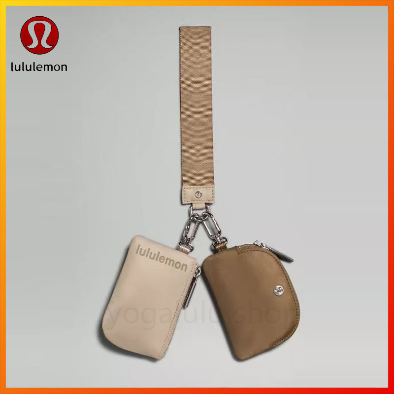 Lululemon women's wrist bag portable simple bank card mini coin purse ...